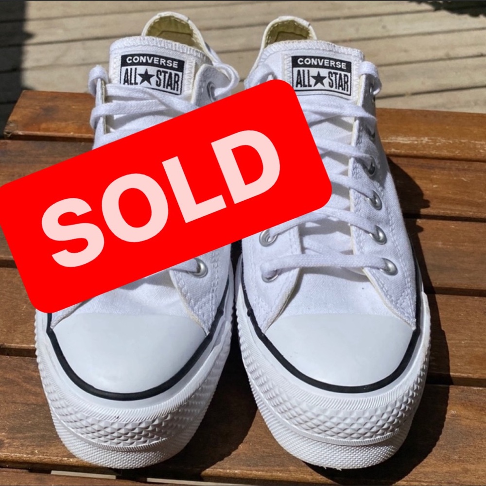 White Platform Converse Sneakers - Gem